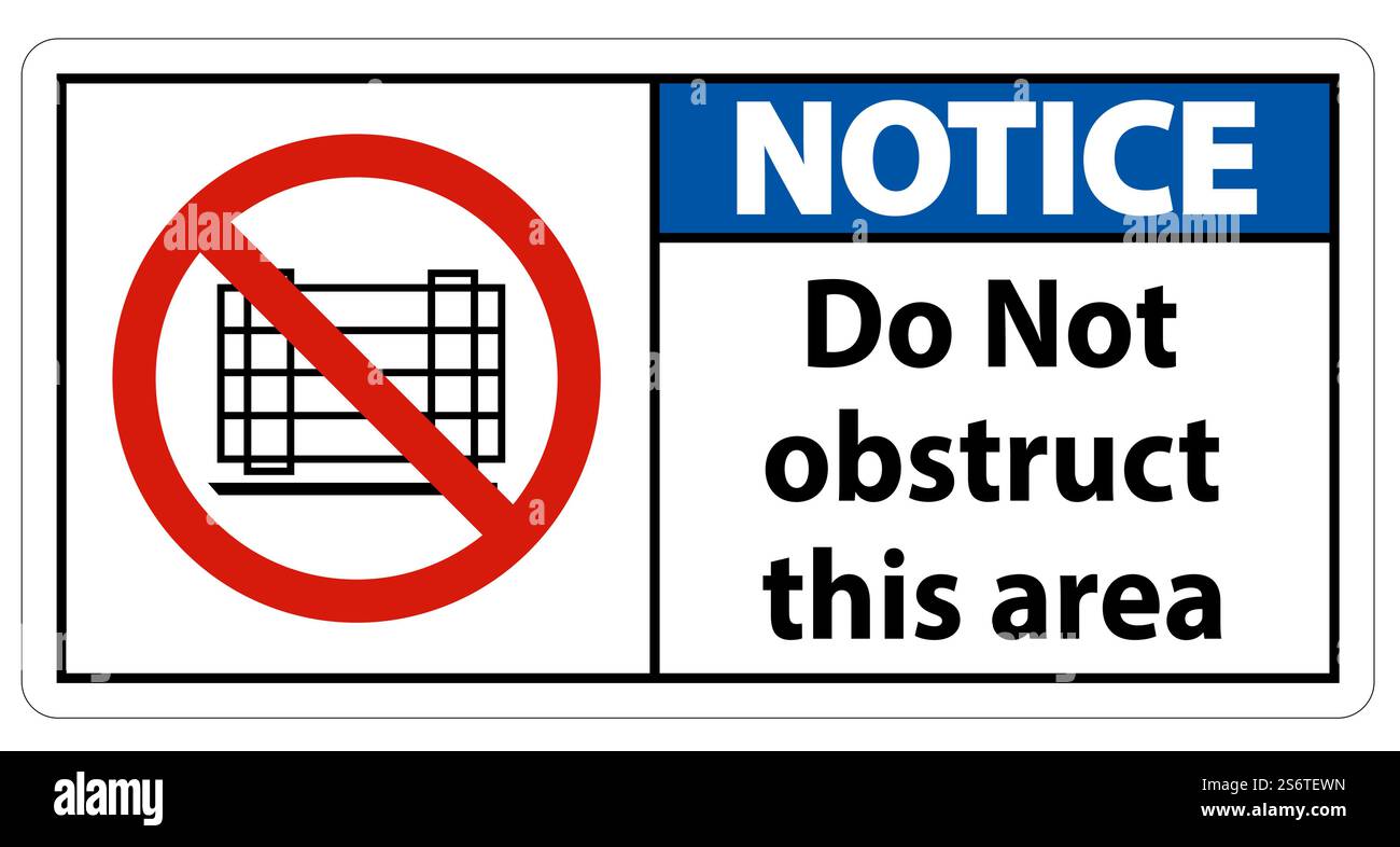 Notice block door sign Cut Out Stock Images & Pictures - Alamy