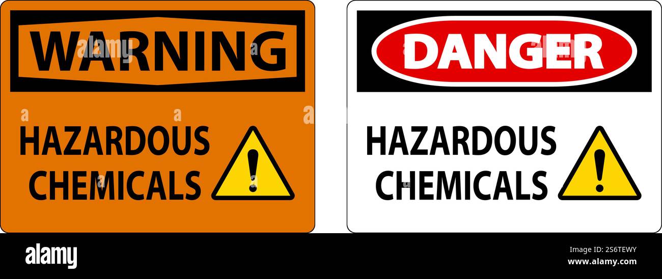Hazardous Chemicals Sign On White Background Stock Vector Image & Art ...