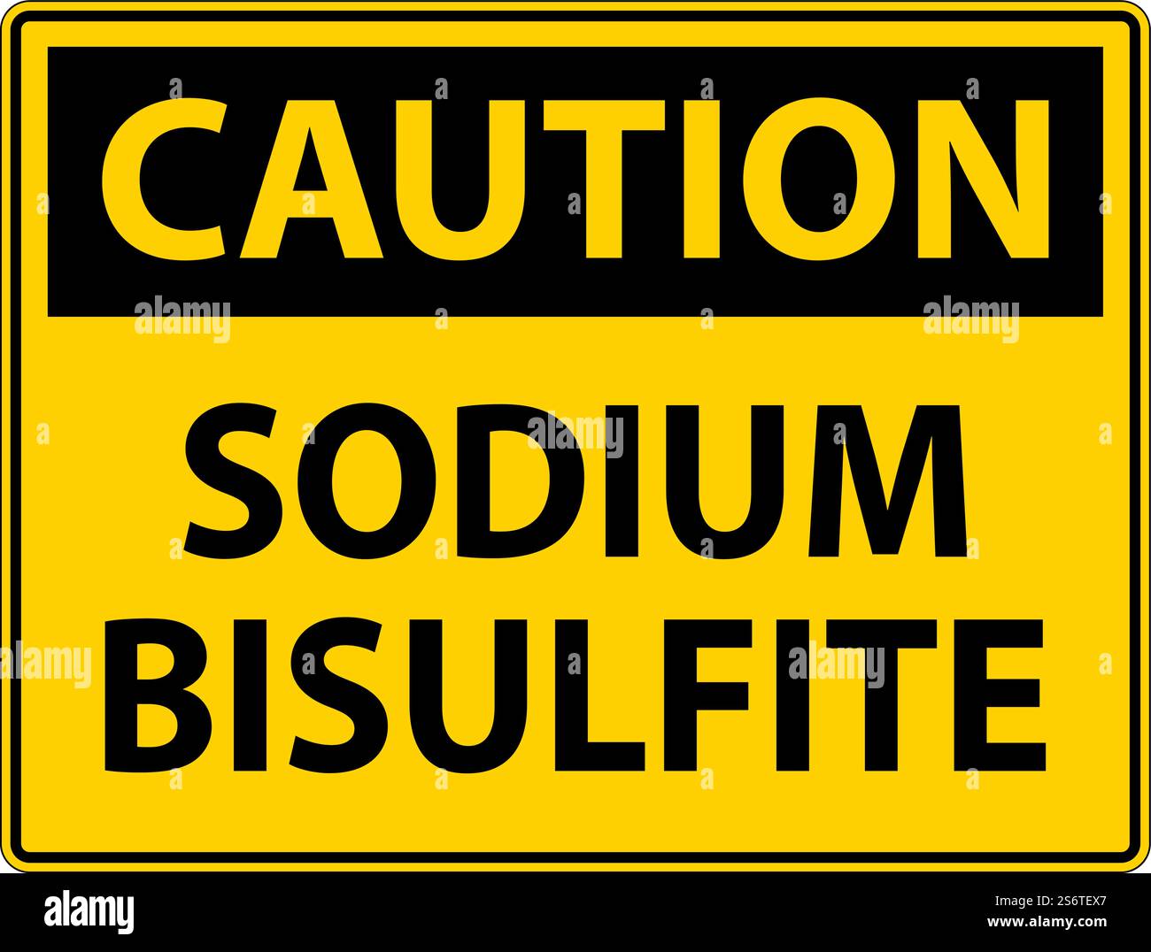 Chemical Caution Sign Sodium Bisulfite Label Stock Vector Image & Art ...