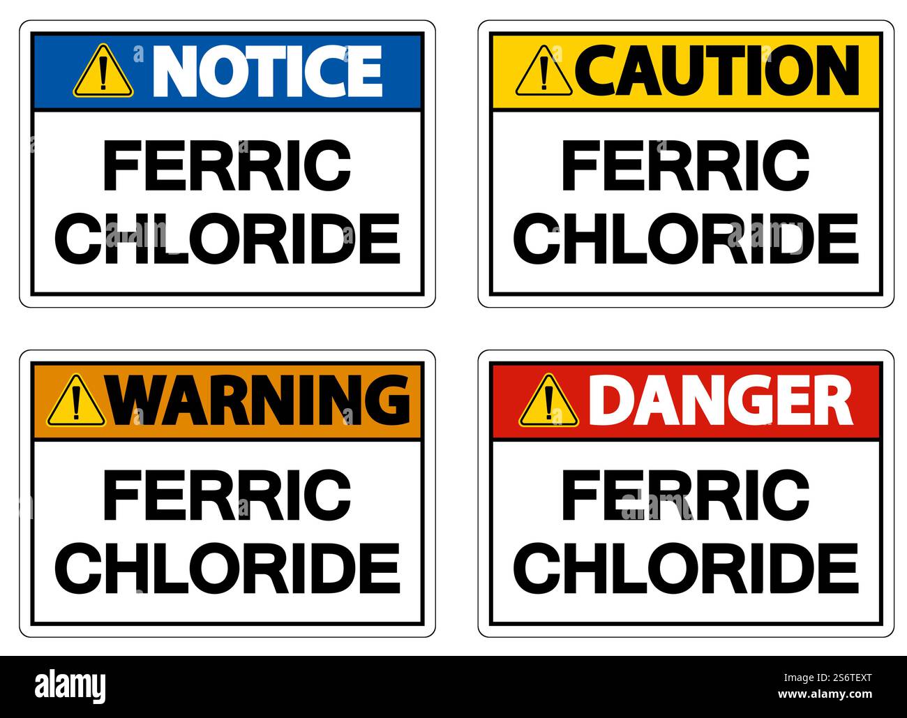 Chemical Danger Sign Ferric Chloride On White Background Stock Vector ...