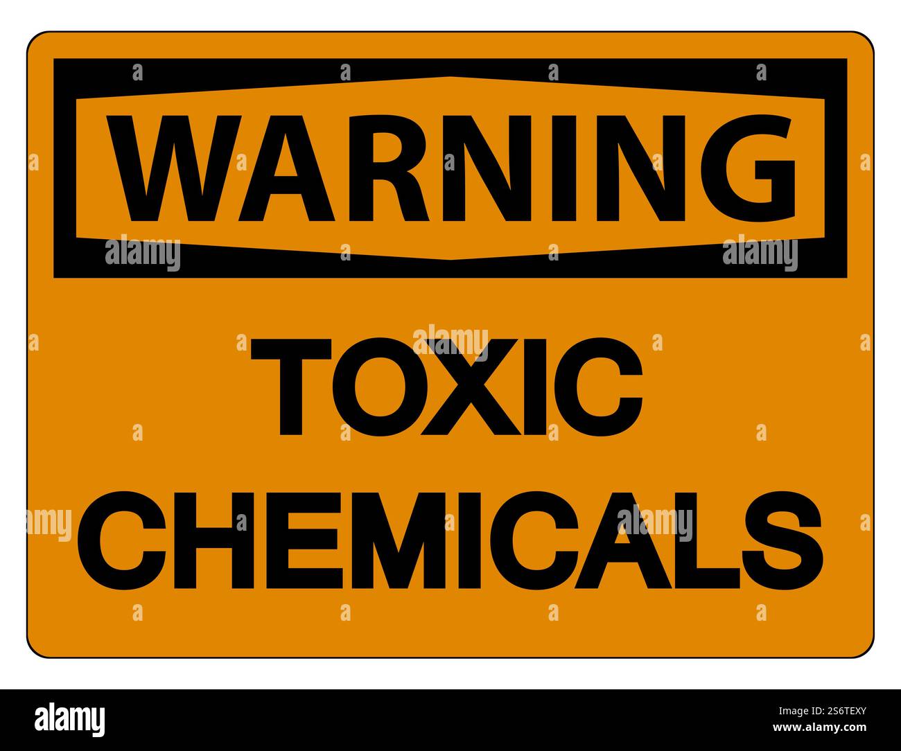 Warning Toxic Chemicals Symbol Sign On White Background Stock Vector ...