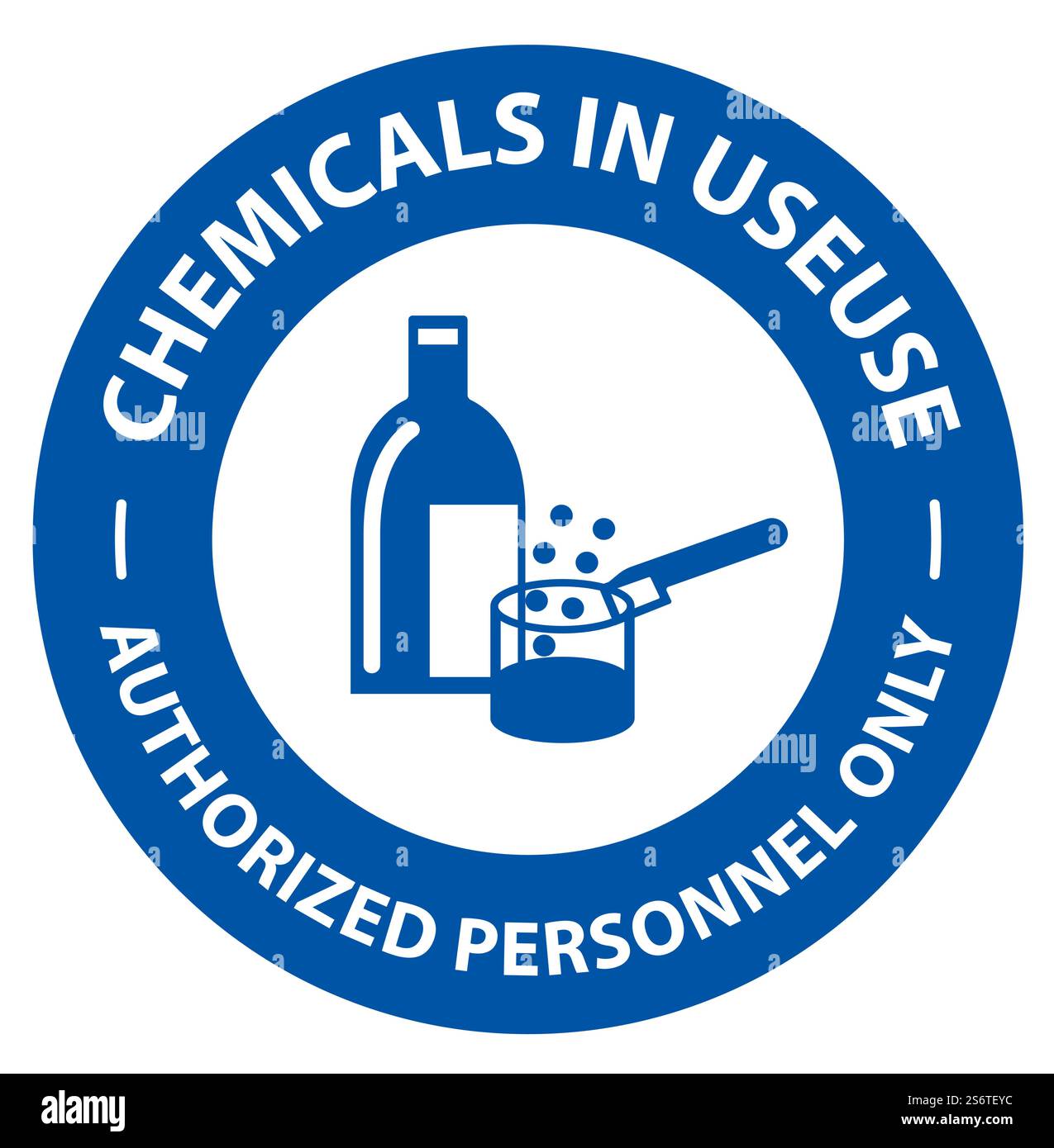 Notice Chemicals In Use Symbol Sign On White Background Stock Vector ...