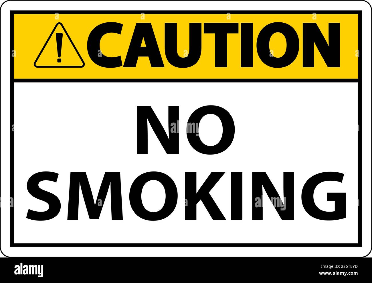 Caution No Smoking Symbol Sign On White Background Stock Vector Image ...