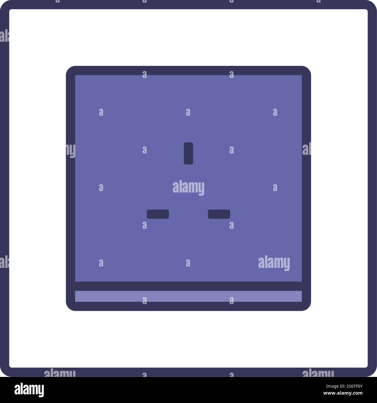 Great Britain Electrical Socket Icon. Editable Bold Outline With Color ...