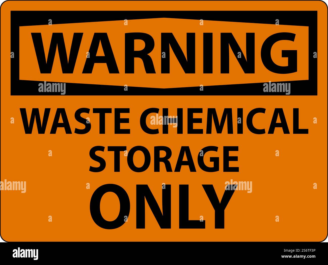 Warning Waste Chemical Storage Only On White Background Stock Vector Image & Art - Alamy