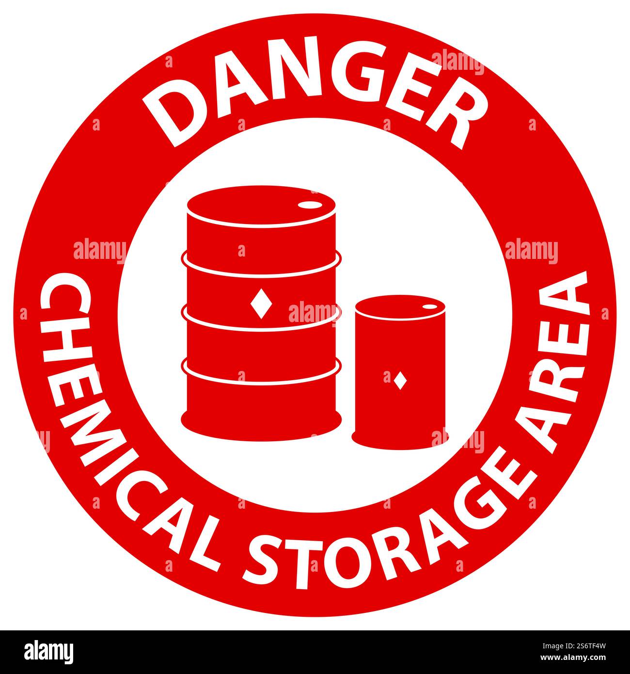 Danger Chemical Storage Area Sign On White Background Stock Vector ...