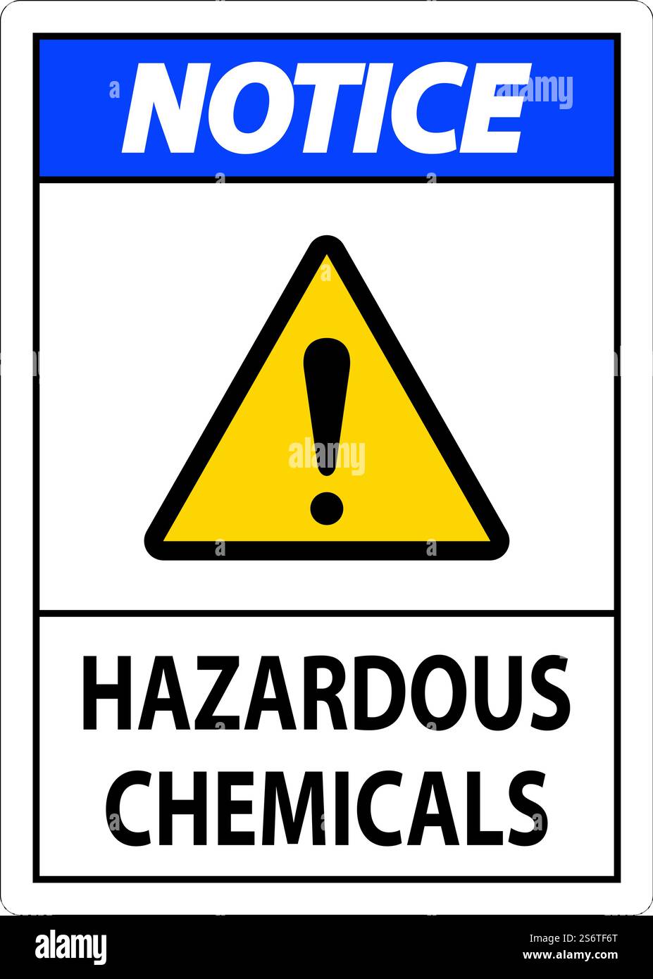 Notice hazardous chemicals sign Stock Vector Images - Alamy