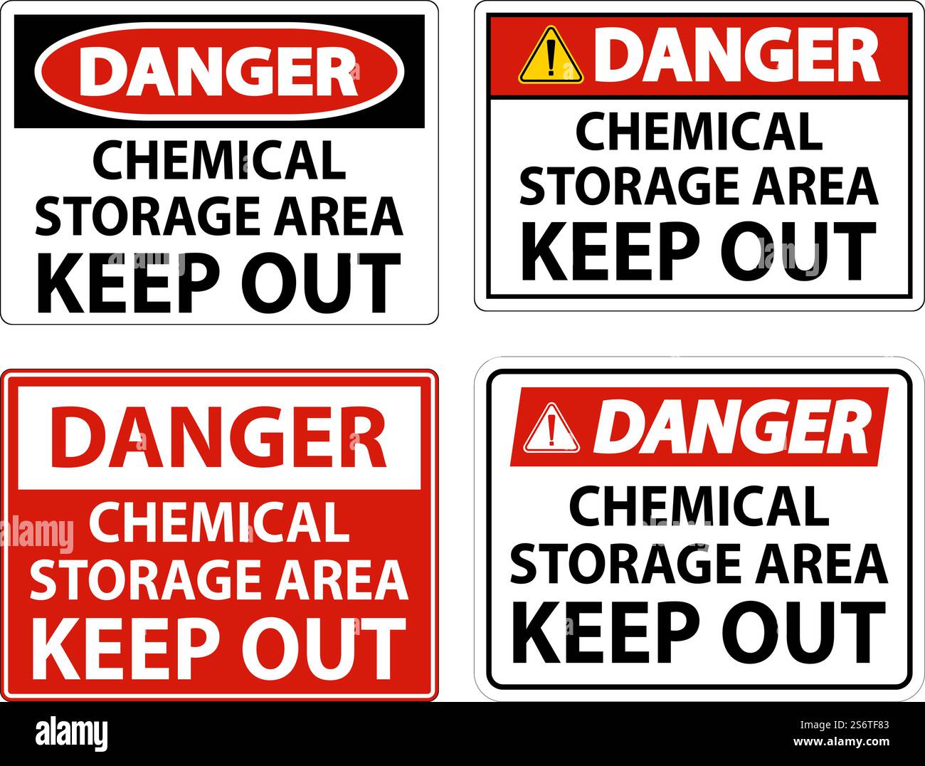 Danger Label Chemical Storage Area Keep Out Sign Stock Vector Image ...