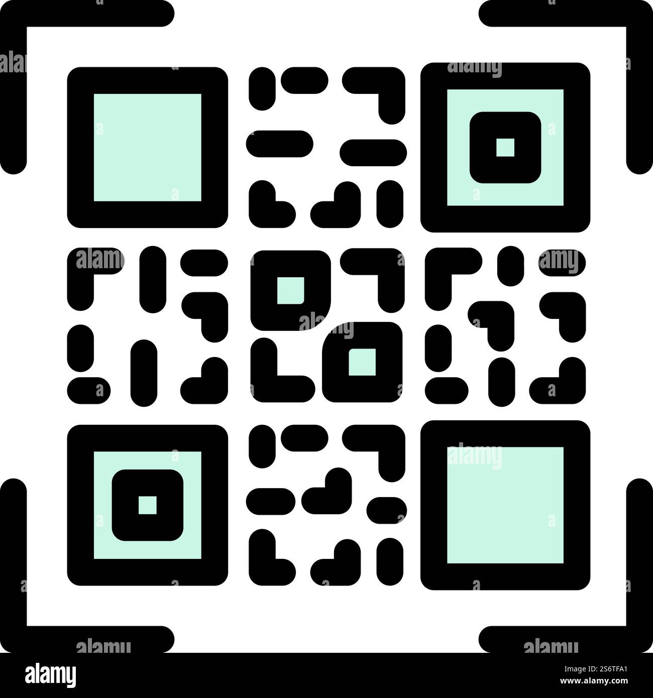 Qr code online icon outline vector. Screen scanner. Phone app. Qr code ...