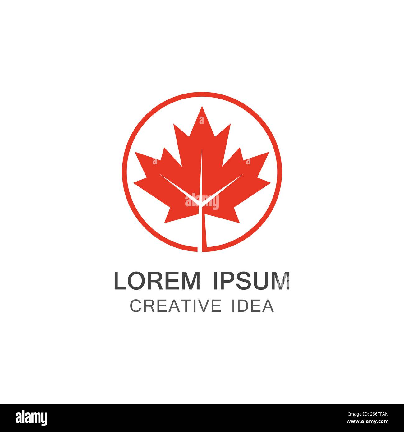 Red Maple leaf logo illustration Stock Vector Image & Art - Alamy