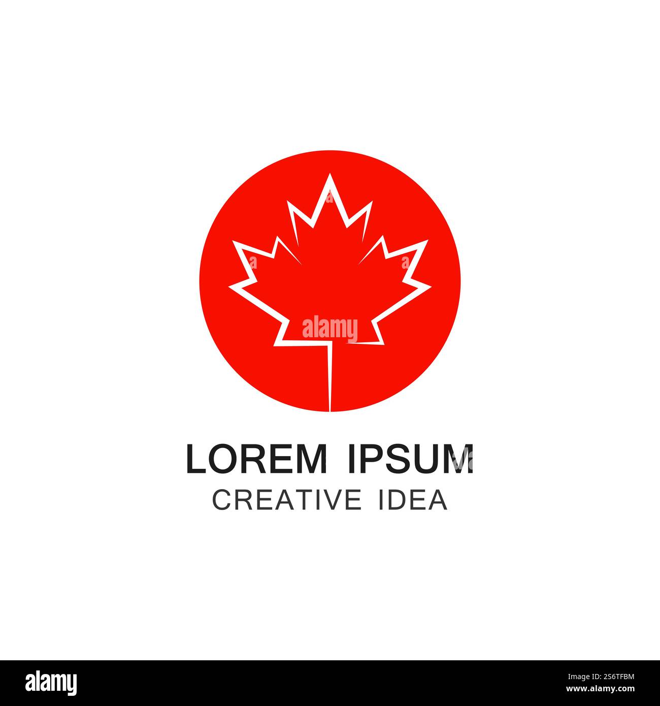 Red Maple leaf logo illustration Stock Vector Image & Art - Alamy