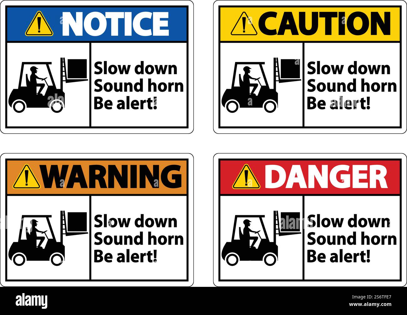 2-Way Slow Down Sound Horn Sign On White Background Stock Vector Image ...