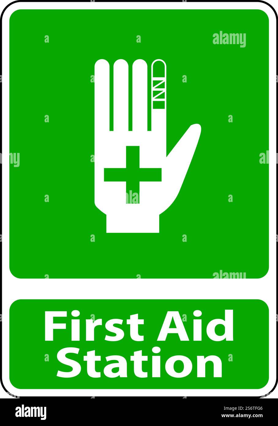 First Aid Station Sign on white background Stock Vector Image & Art - Alamy