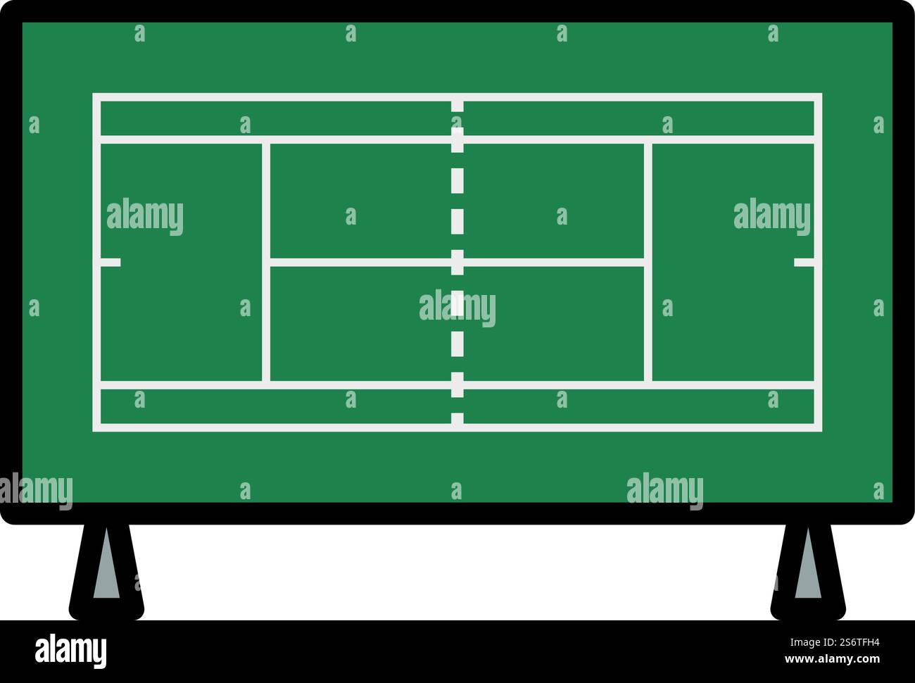 Tennis TV Translation Icon. Editable Bold Outline With Color Fill ...