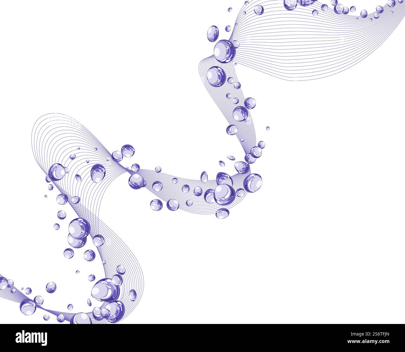 Abstract wave element from thin lines. Stylized line art background in ...