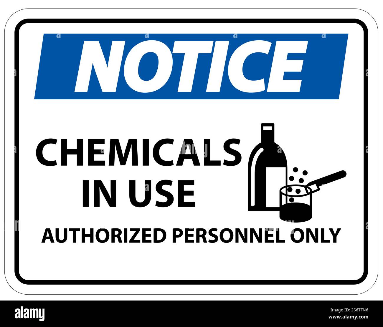 Notice Chemicals In Use Symbol Sign On White Background Stock Vector ...