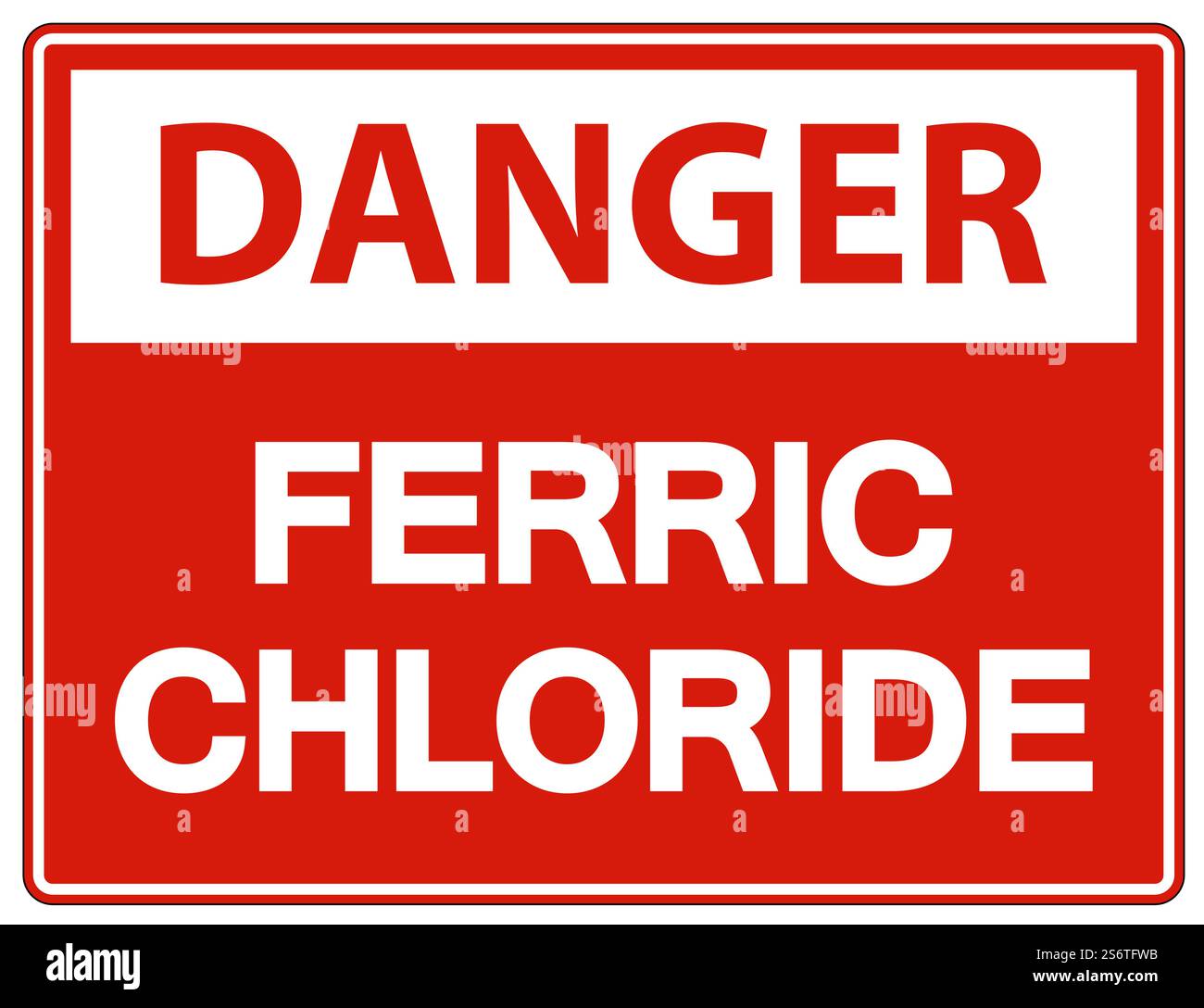 Chemical Danger Sign Ferric Chloride On White Background Stock Vector ...