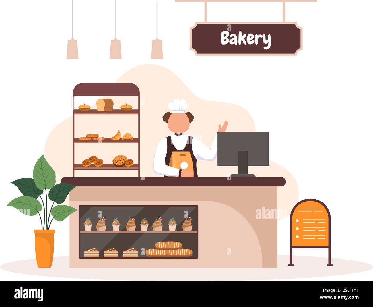 Bakery Shop Building That Sells Various Types of Bread such as White ...