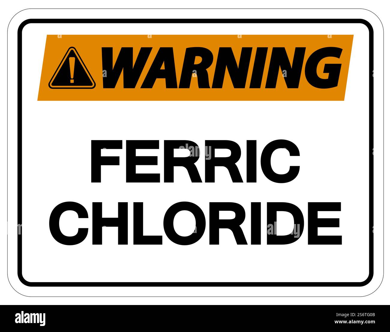 Chemical Warning Sign Ferric Chloride On White Background Stock Vector ...