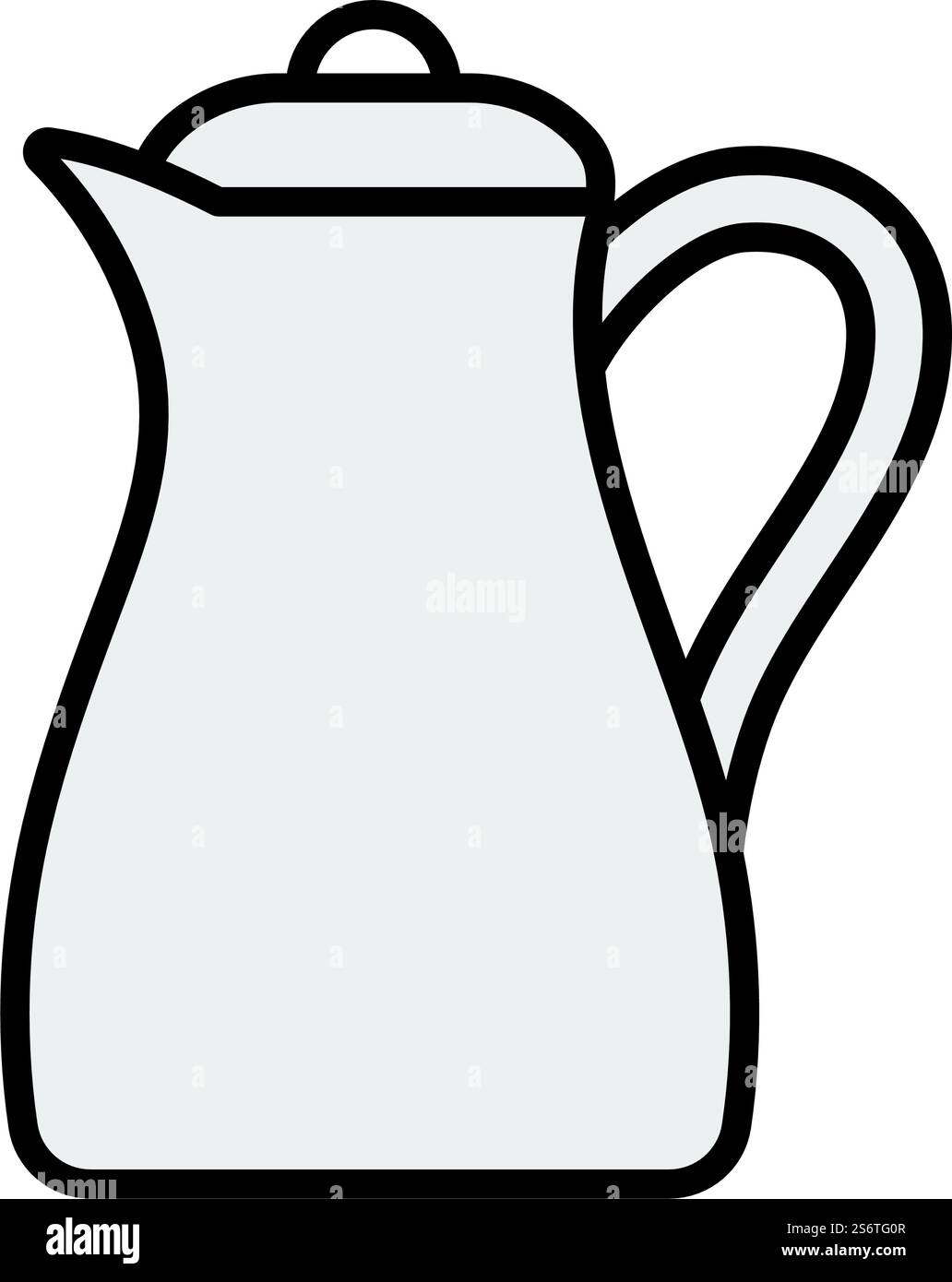 Glass Jug Icon. Editable Bold Outline With Color Fill Design. Vector ...