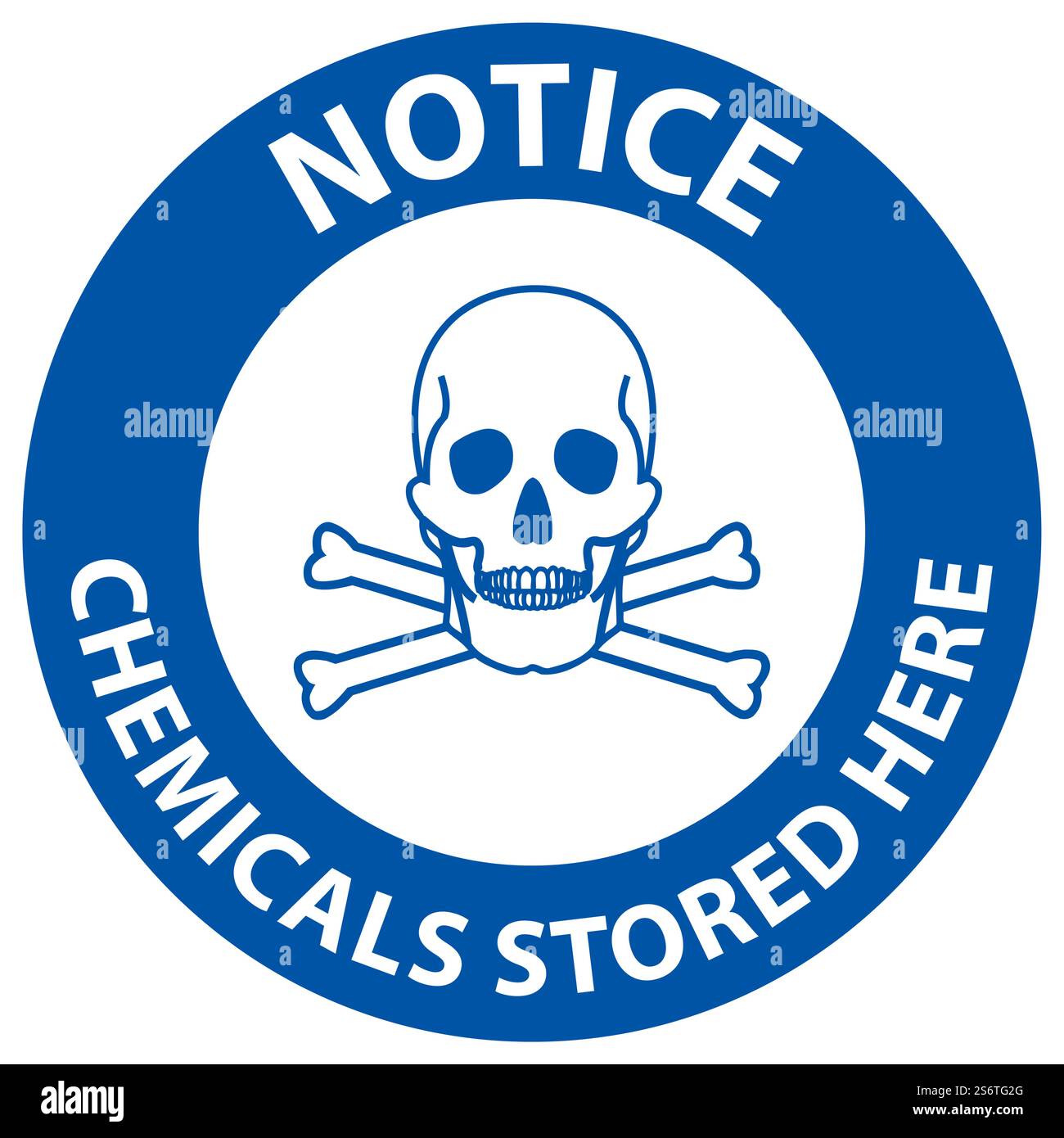 Notice Chemicals Stored Here Sign On White Background Stock Vector ...