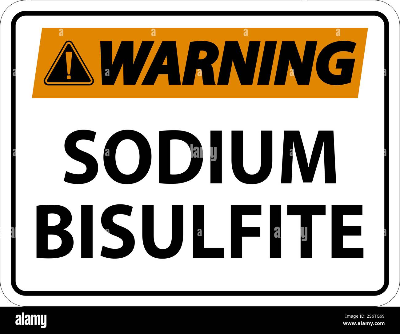 Chemical Warning Sign Sodium Bisulfite Label Stock Vector Image & Art ...