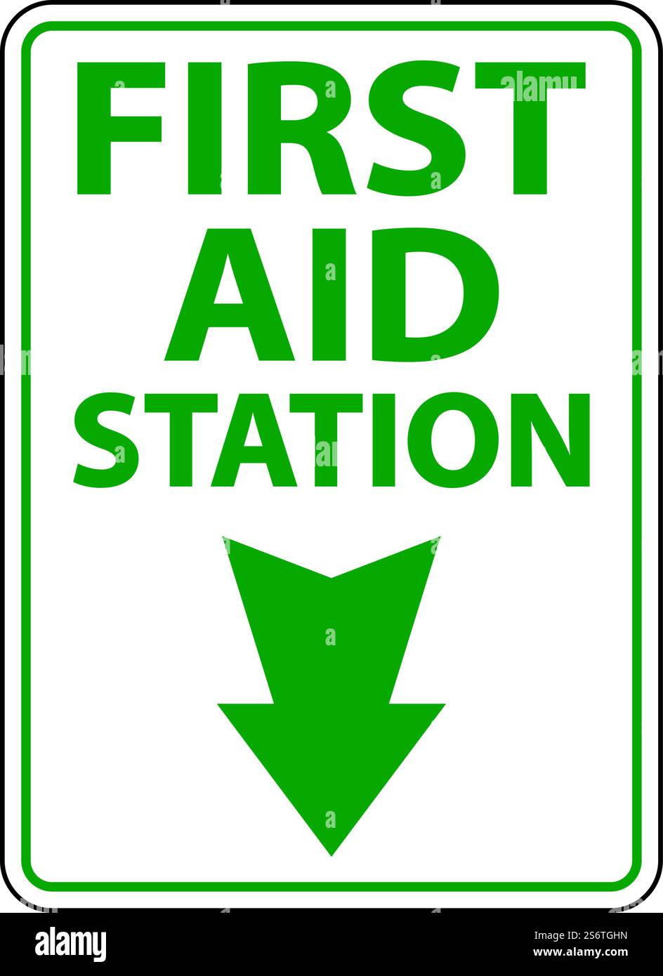 First Aid Station Sign on white background Stock Vector Image & Art - Alamy