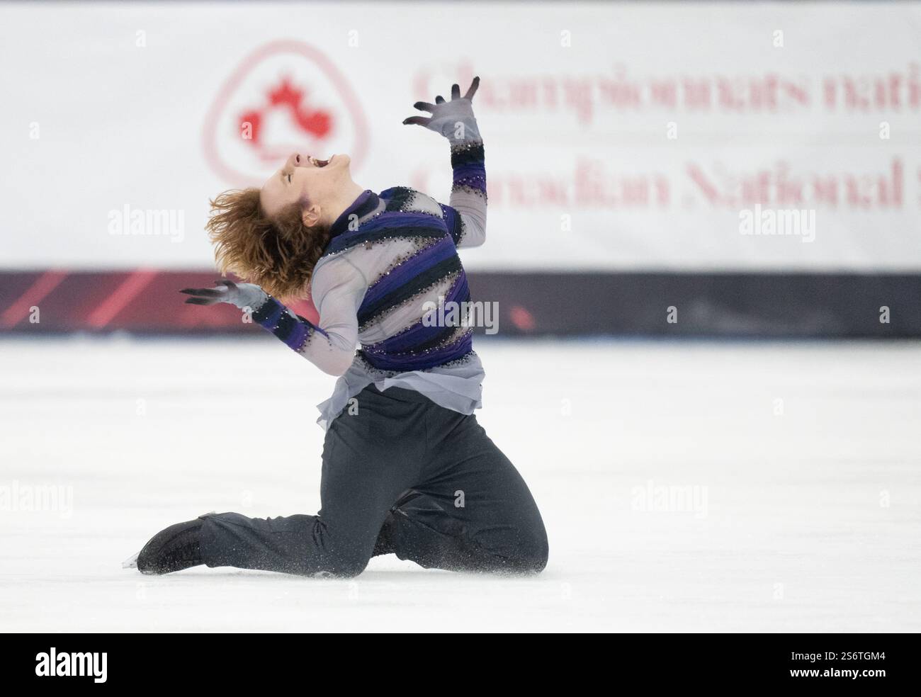 Laval, Canada. 15th Jan, 2025. Anthony Paradis performs his short ...