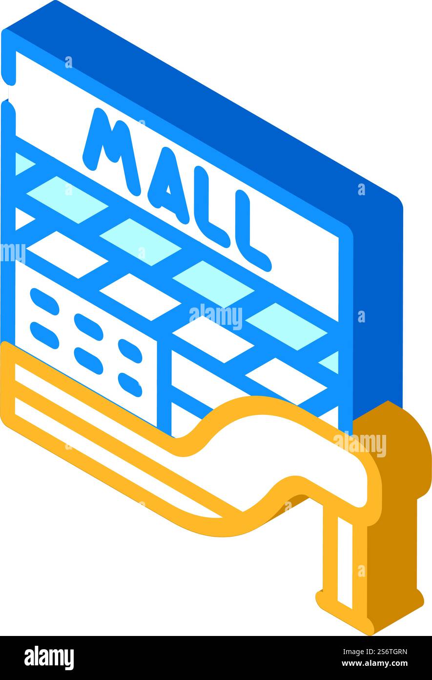 commercial center isometric icon vector. commercial center sign ...