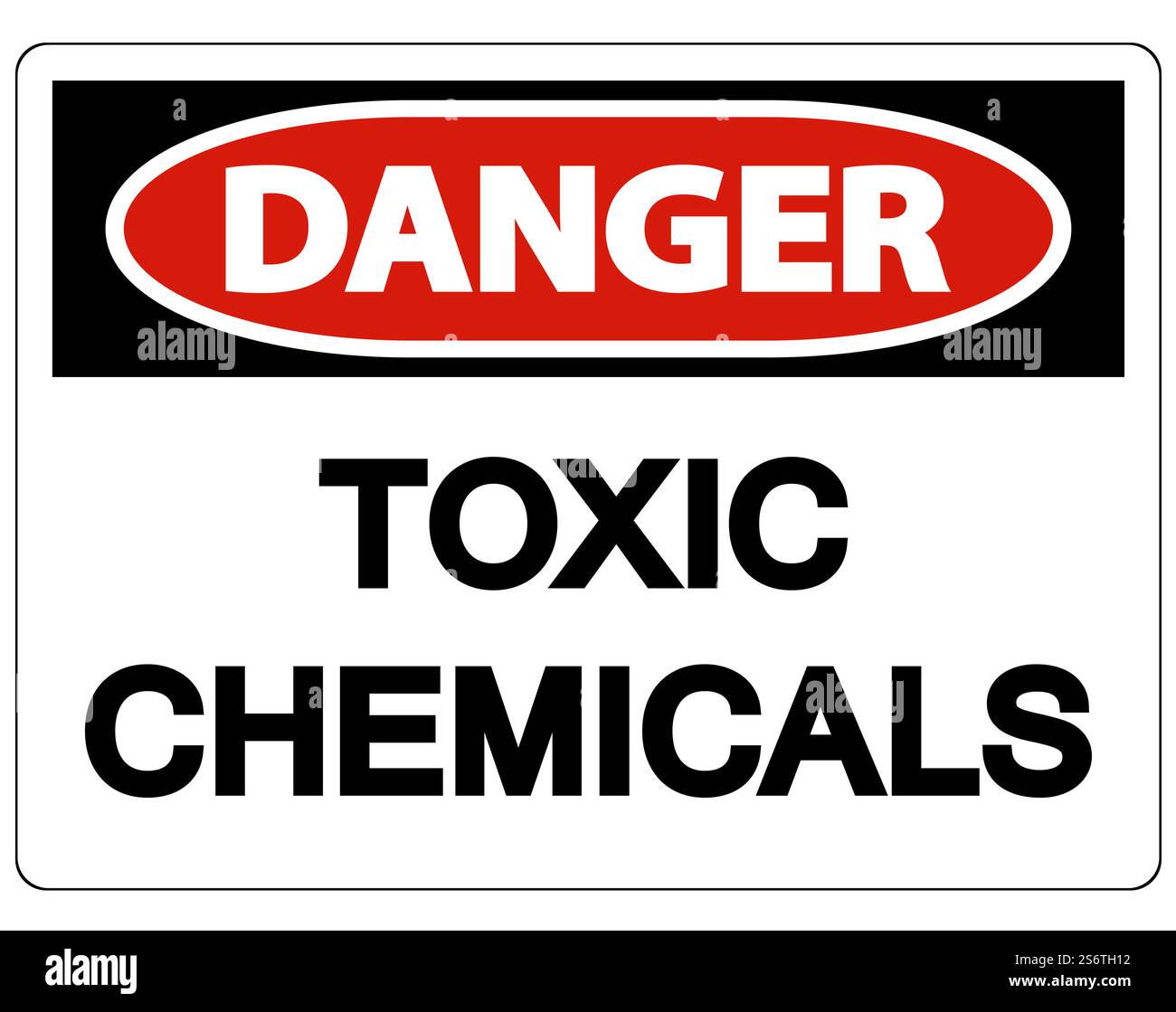 Danger Toxic Chemicals Symbol Sign On White Background Stock Vector ...