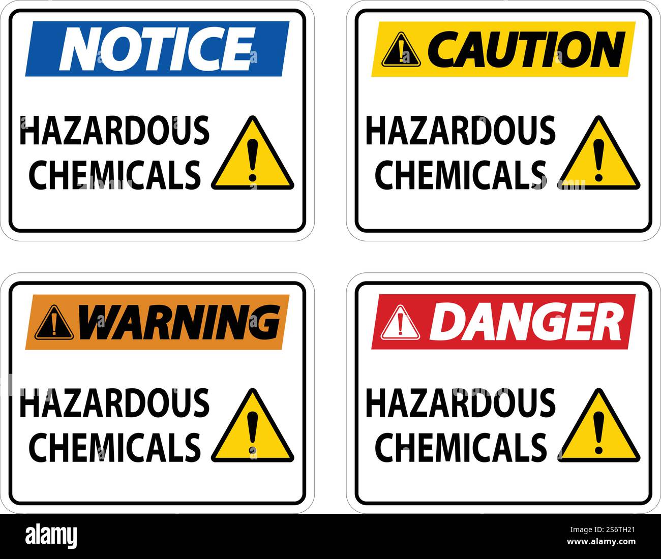 Notice hazardous chemicals sign Stock Vector Images - Alamy