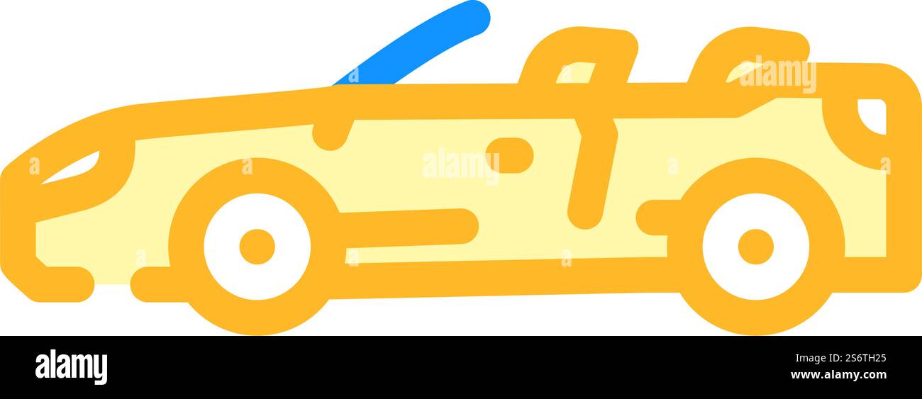 convertible cabriolet car color icon vector. convertible cabriolet car ...