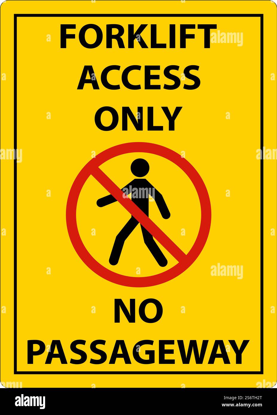 2-Way Forklift Access Only Sign On White Background Stock Vector Image ...
