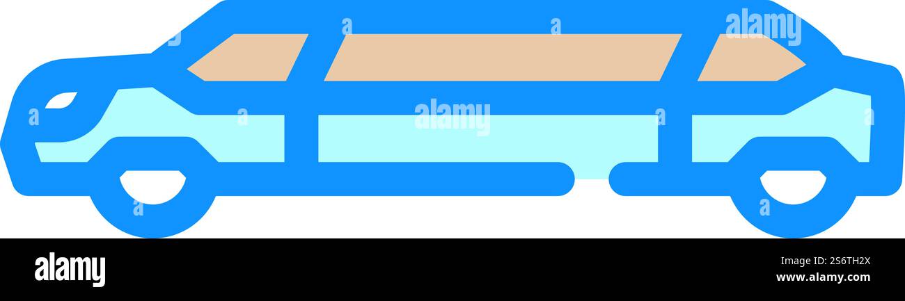 limousine car color icon vector. limousine car sign. isolated symbol ...
