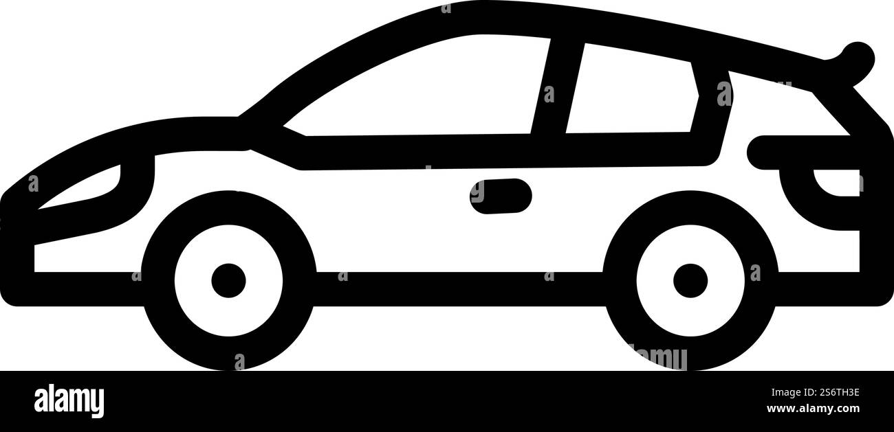 hot hatch car line icon vector. hot hatch car sign. isolated contour ...