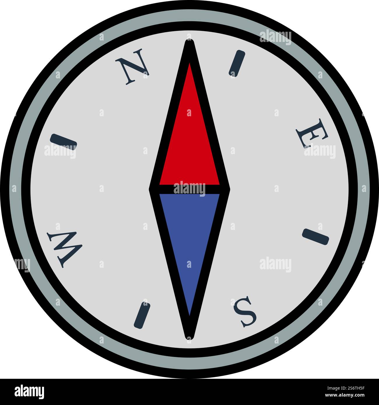 Icon Of Compass. Editable Bold Outline With Color Fill Design. Vector ...