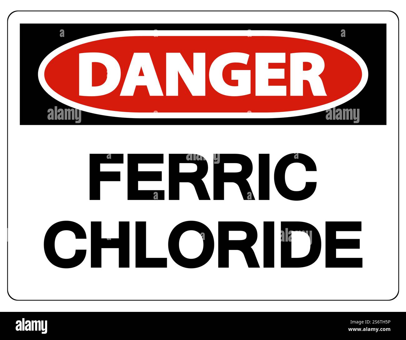 Chemical Danger Sign Ferric Chloride On White Background Stock Vector ...