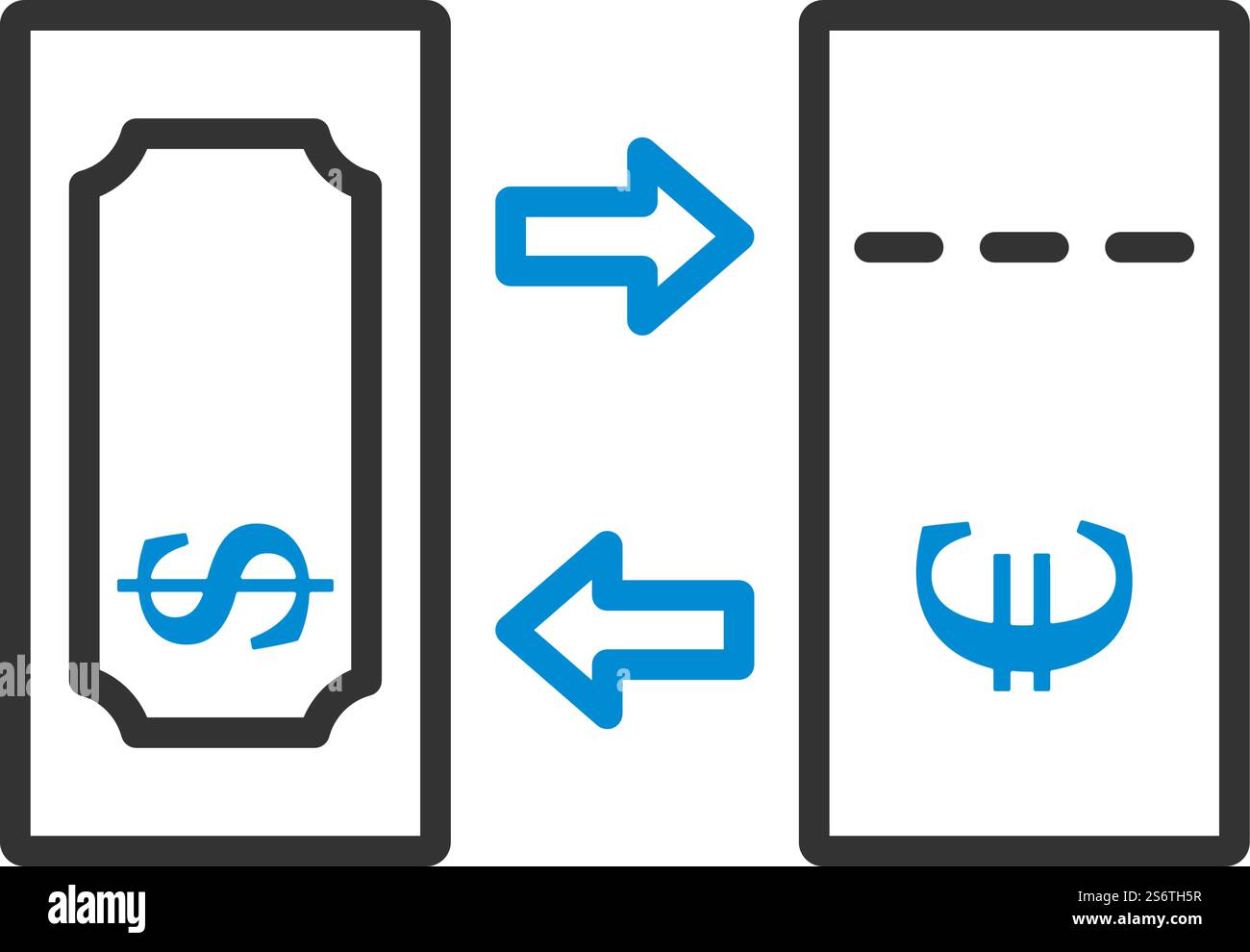 Currency Exchange Icon. Editable Bold Outline With Color Fill Design ...