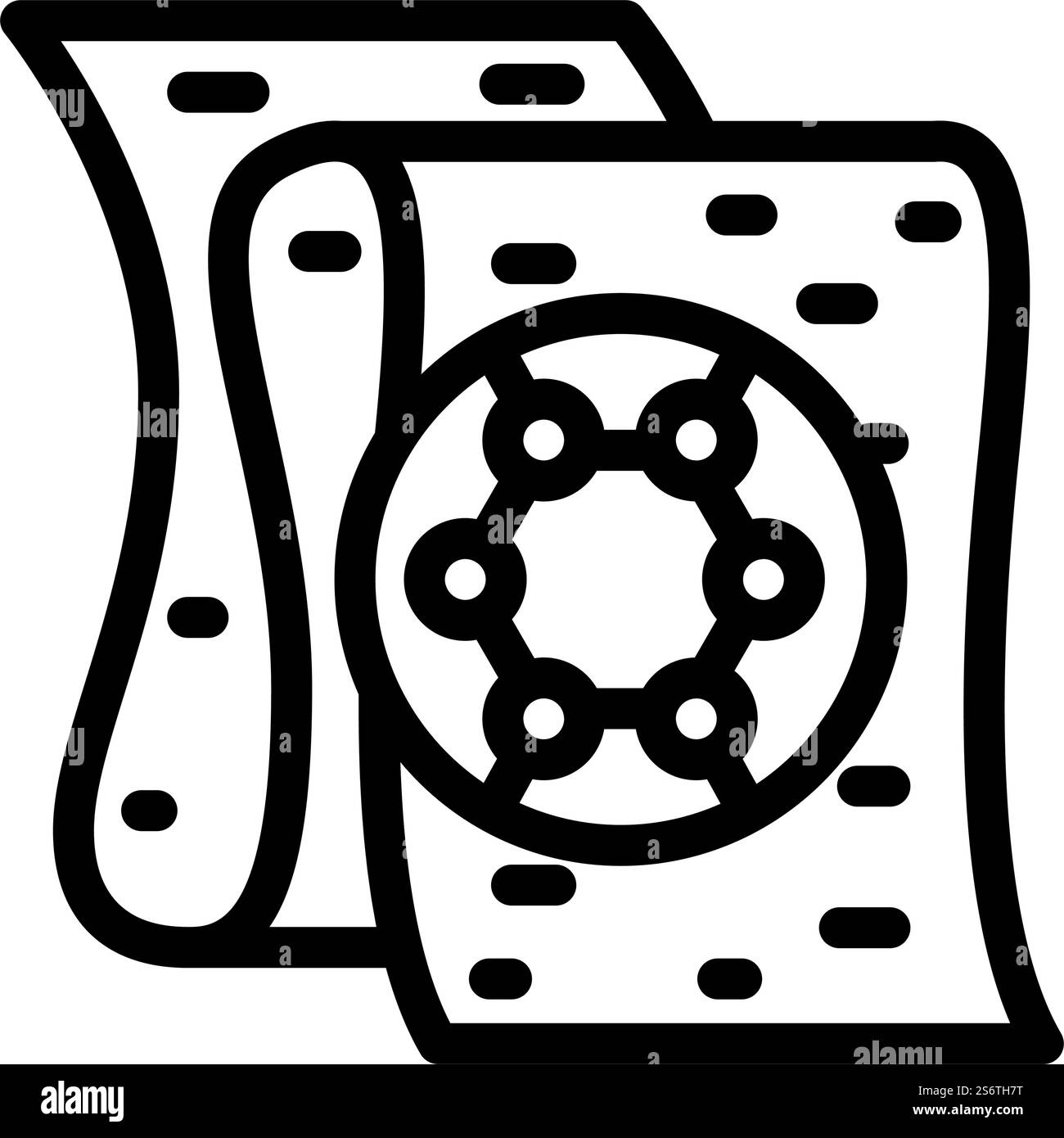 chemical fiber line icon vector. chemical fiber sign. isolated contour ...