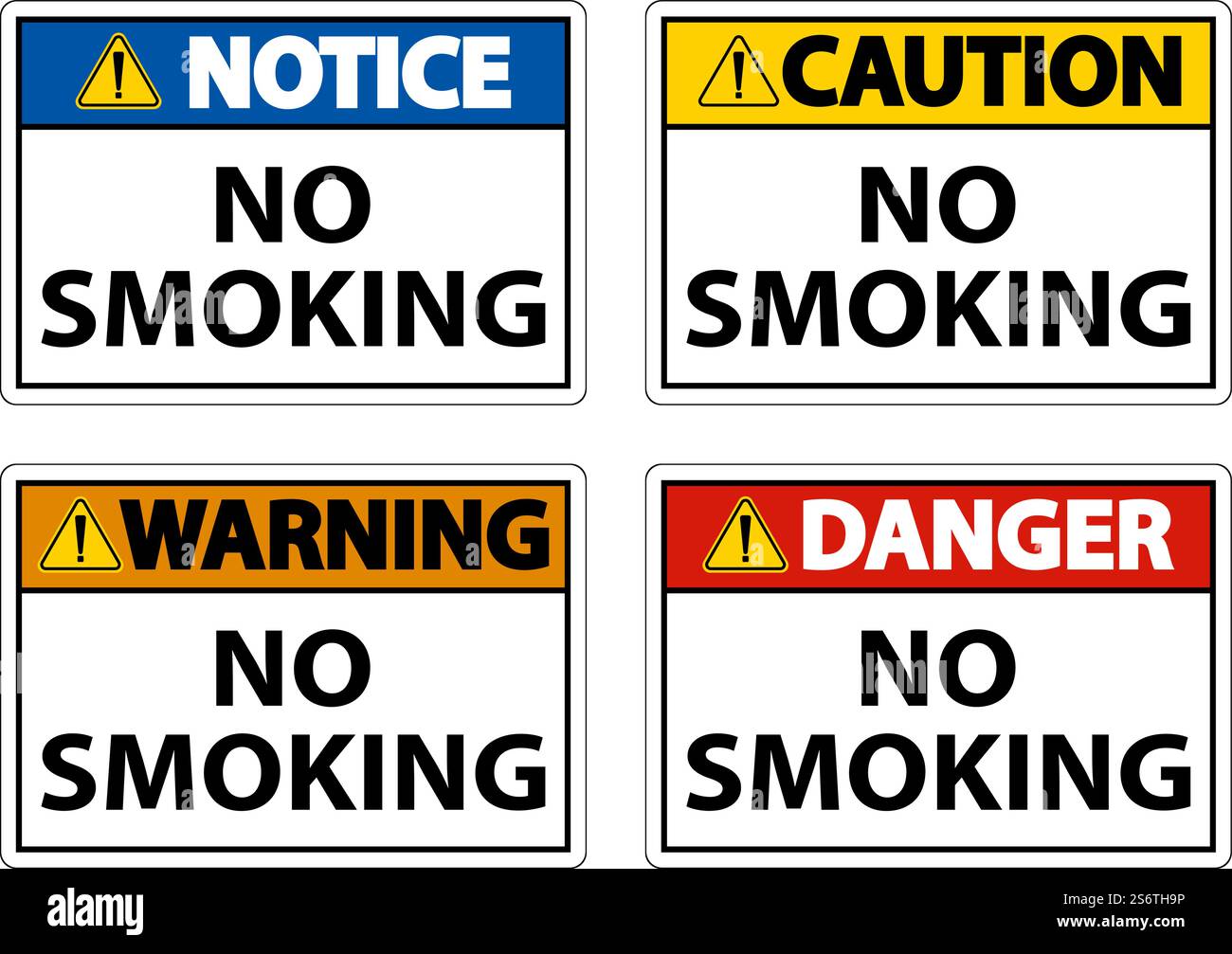 Danger No Smoking Symbol Sign On White Background Stock Vector Image ...