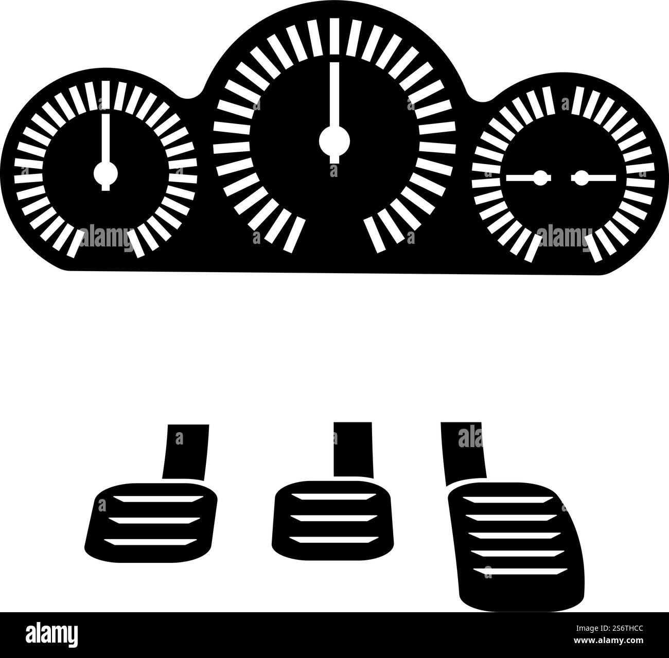 Dashboard pedals icon black color vector illustration image flat style ...