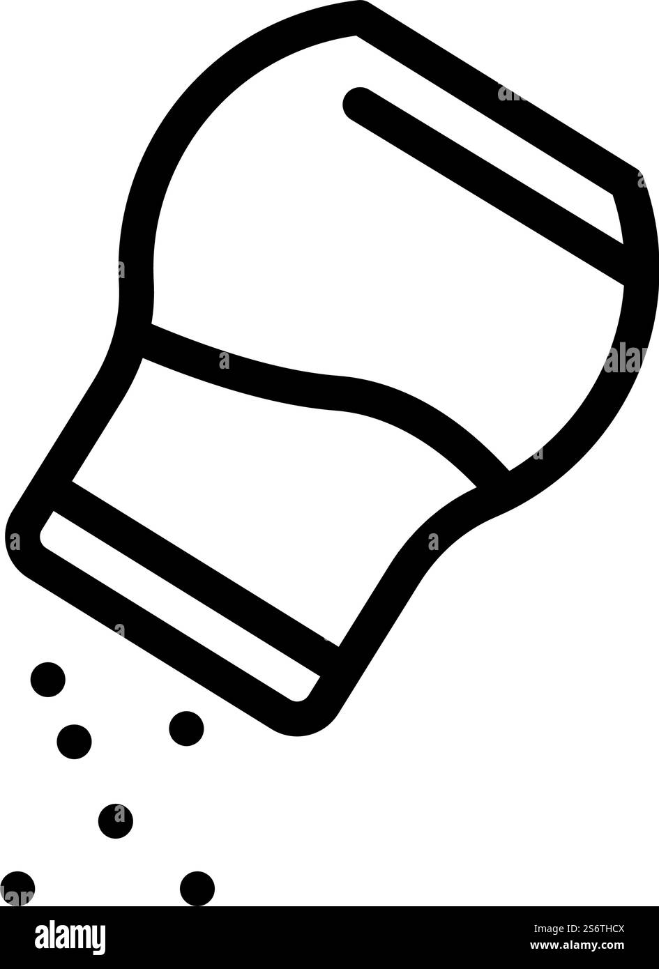 salt add line icon vector. salt add sign. isolated contour symbol black illustration. salt add ...