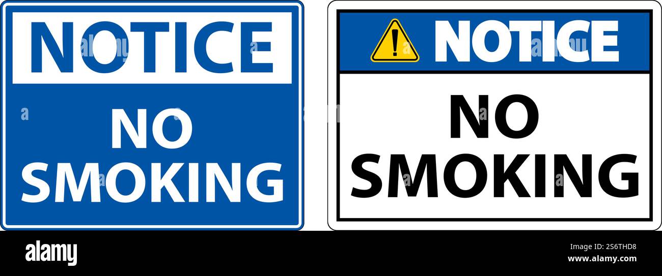 Notice No Smoking Symbol Sign On White Background Stock Vector Image ...