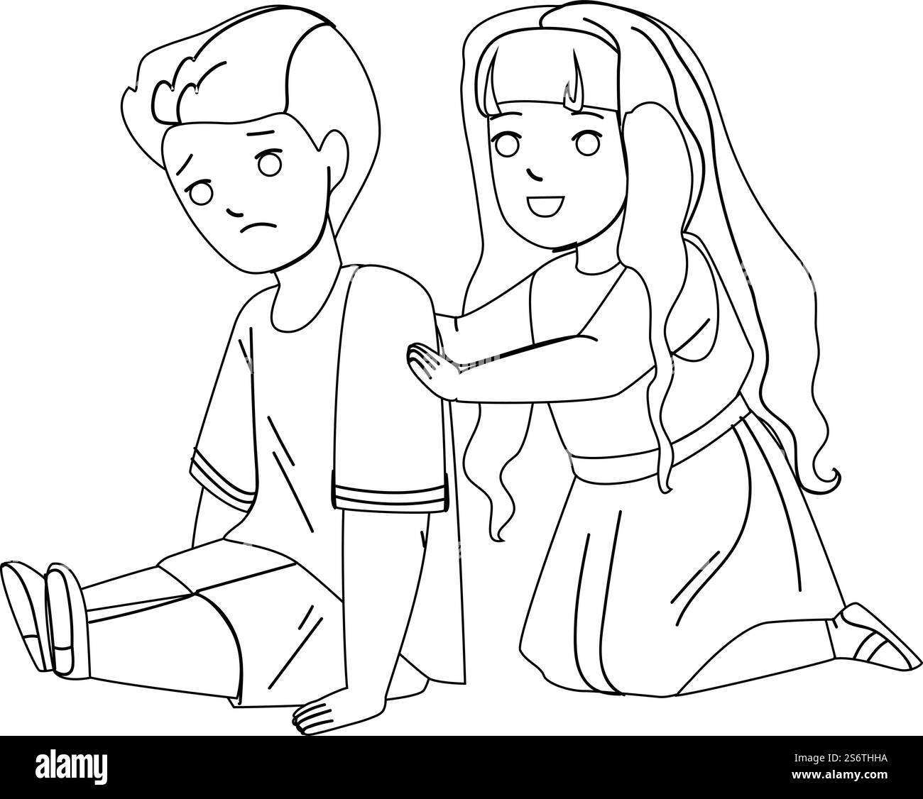 Preschool Kids Clip Art Black And White