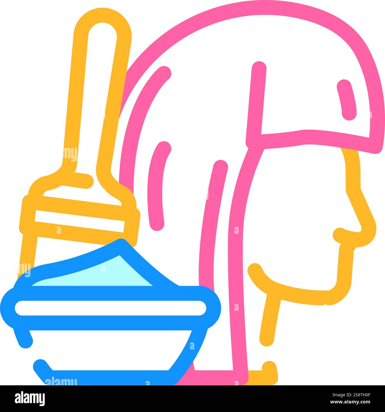 painting hair color icon vector. painting hair sign. isolated symbol ...