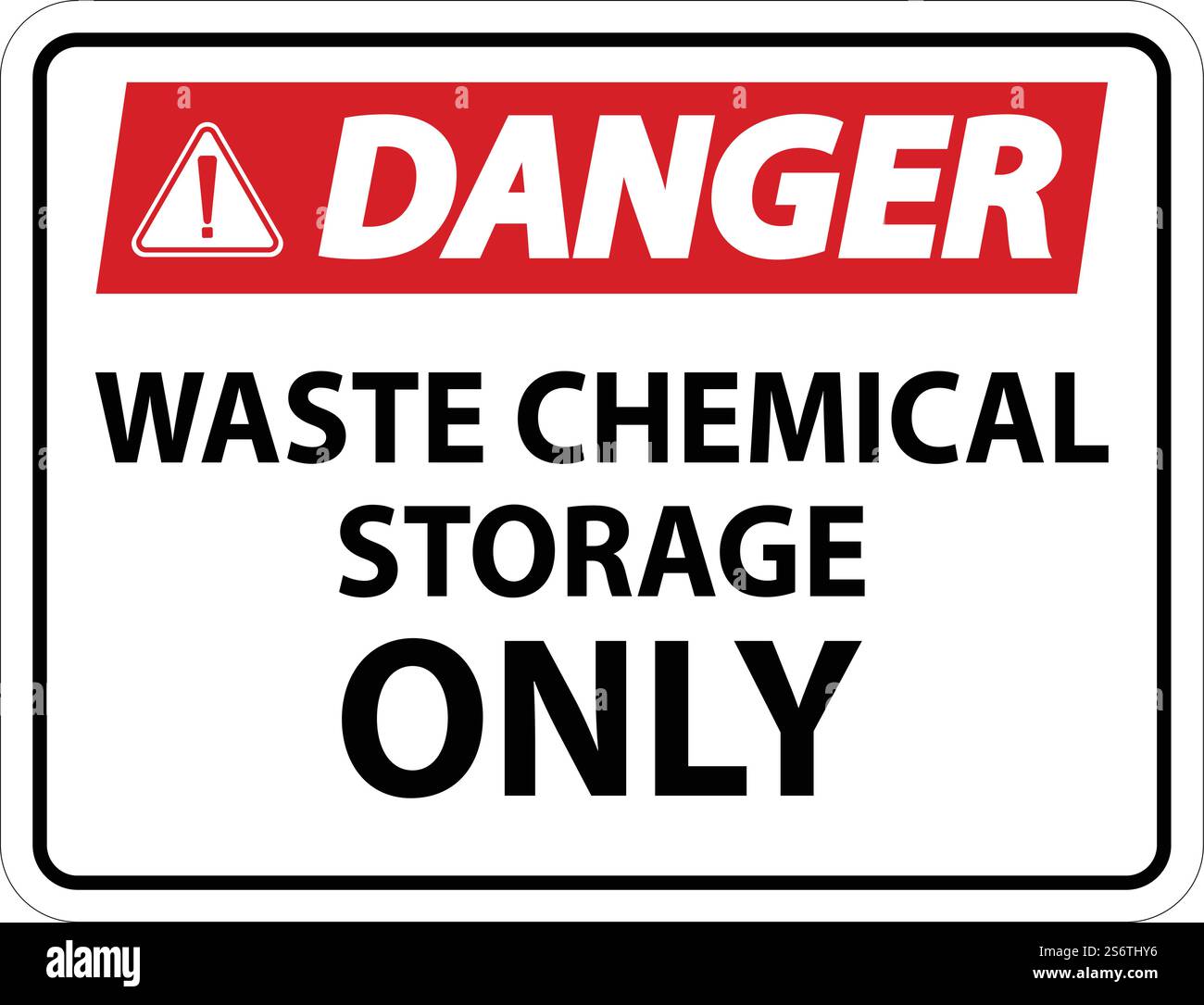 Danger Waste Chemical Storage Only On White Background Stock Vector ...