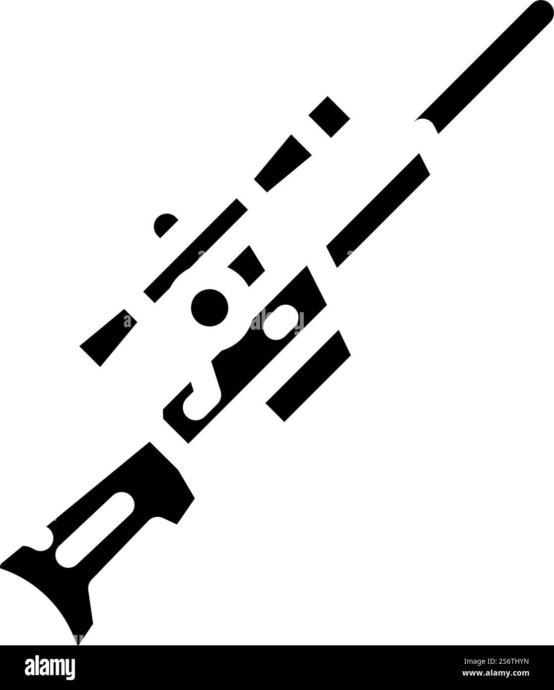 sniper rifle glyph icon vector. sniper rifle sign. isolated contour ...