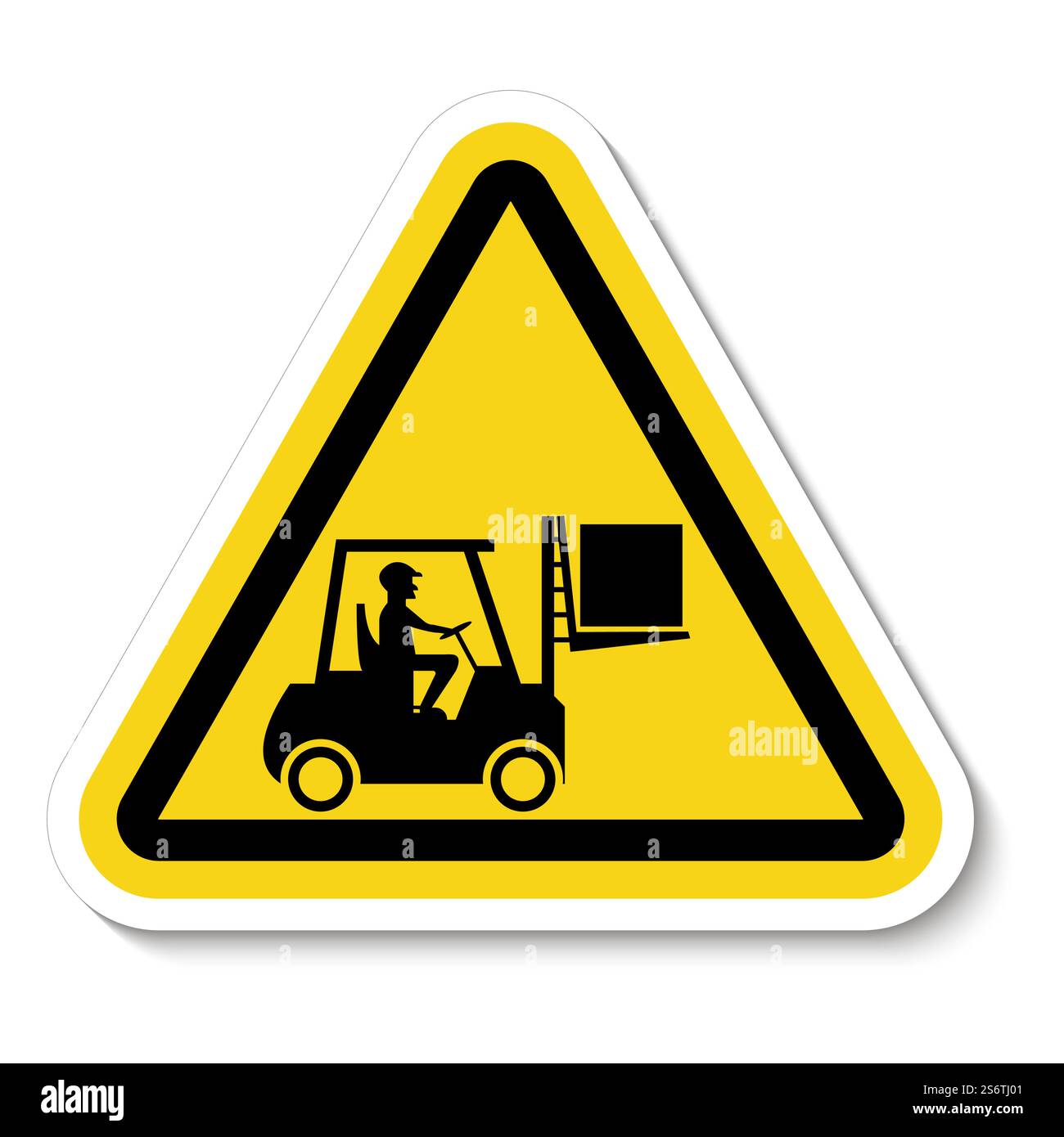 Forklift truck sign,Hazard warning forklift Stock Vector Image & Art ...