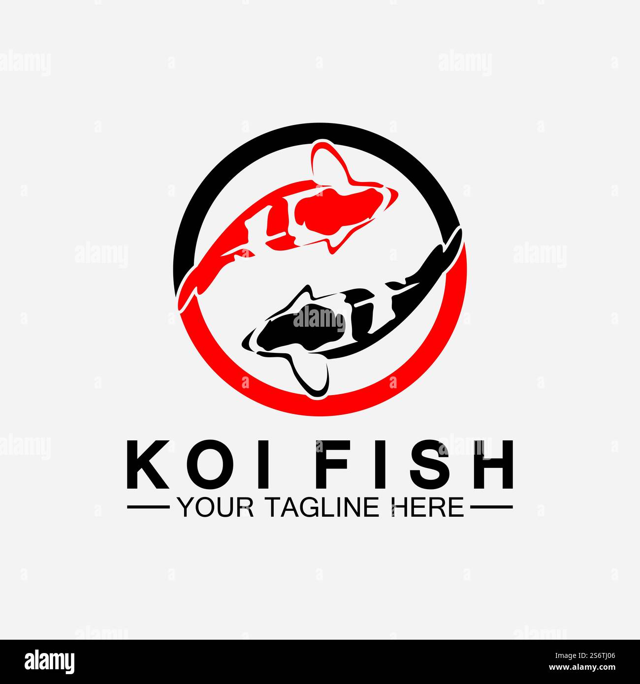 Koi Fish Logo Design Vector Template Stock Vector Image & Art - Alamy