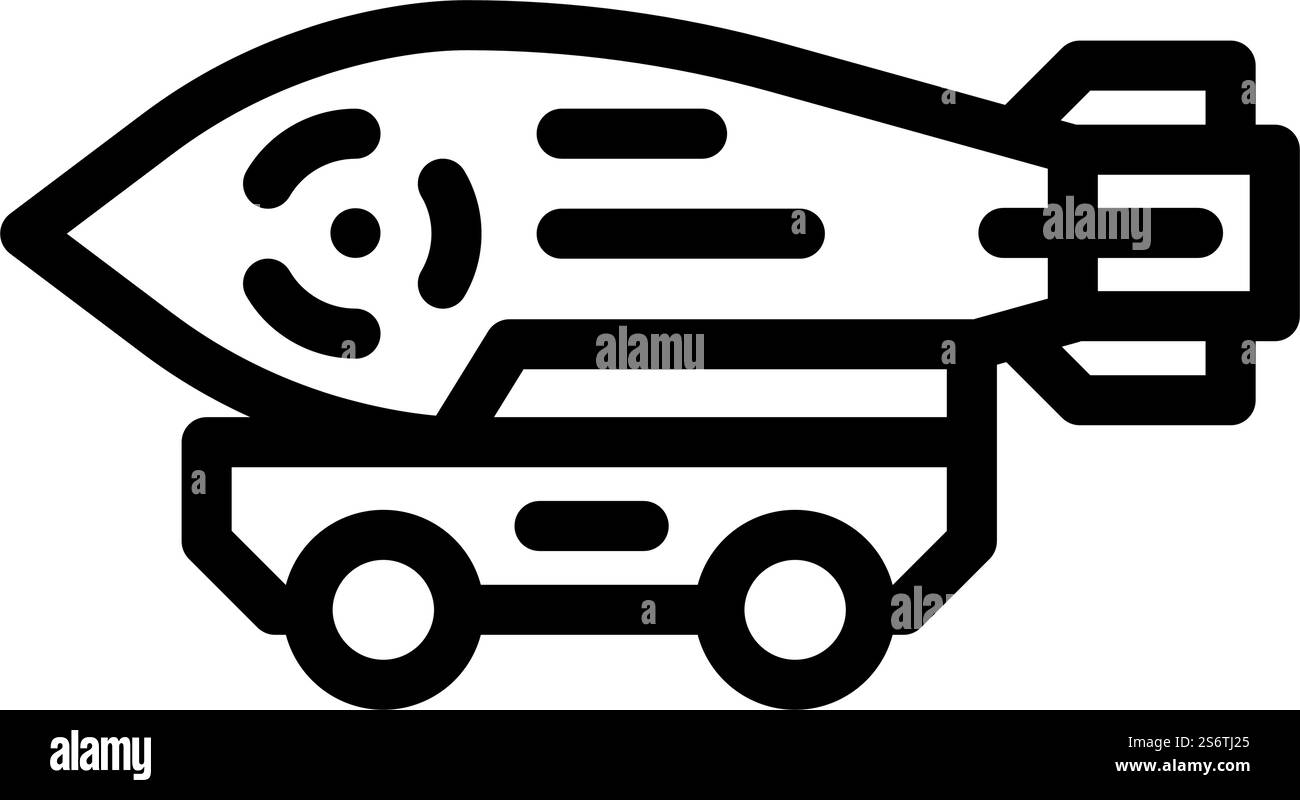 nuclear bomb line icon vector. nuclear bomb sign. isolated contour ...